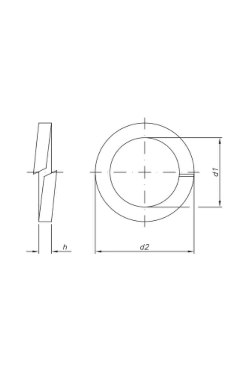 Arruelas de Pressão Aço Inox 304 1/4 PL